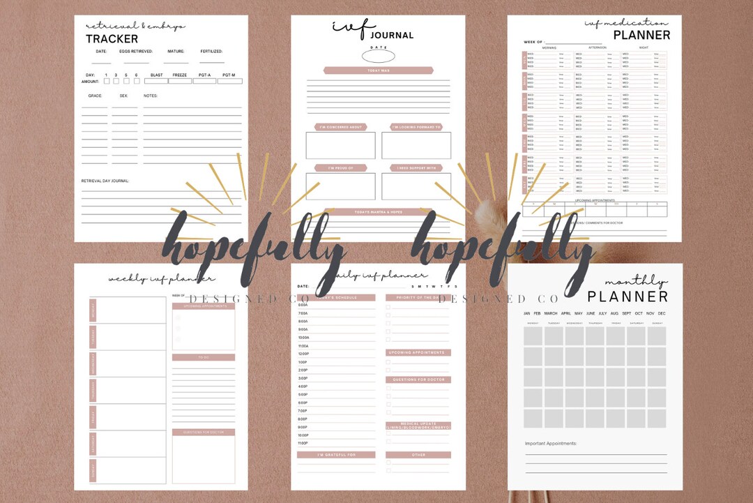 IVF Planner Bundle IVF Tracker IVF Journal and Organizer Instant ...