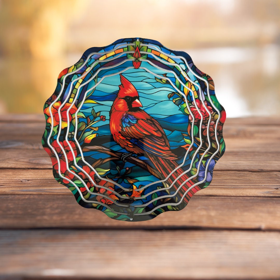 Beautiful 8” Custom Cardinal Wind Spinner - Etsy