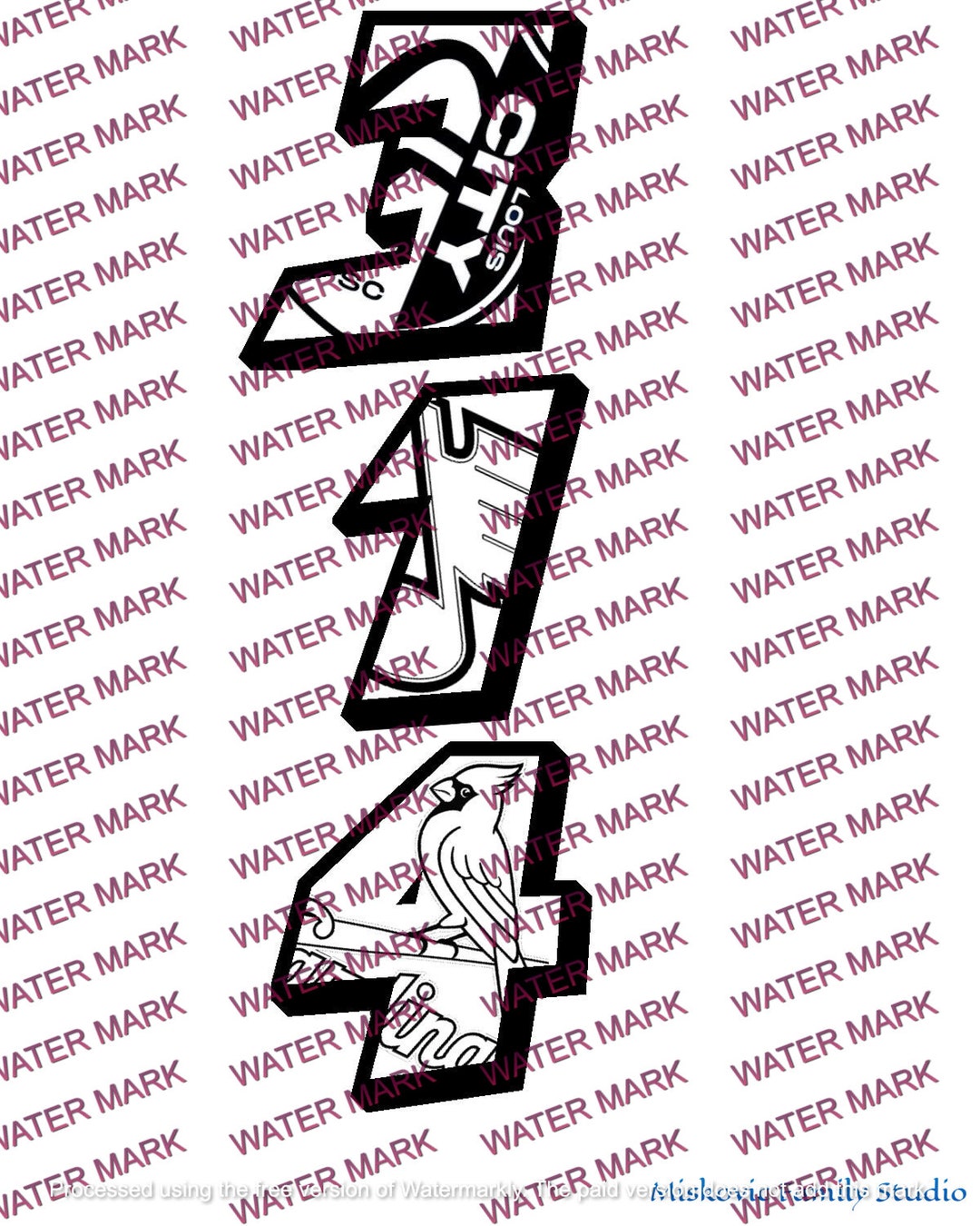 St.louis 314 Logo With Teams Inside the Numbers (jpeg) - Etsy