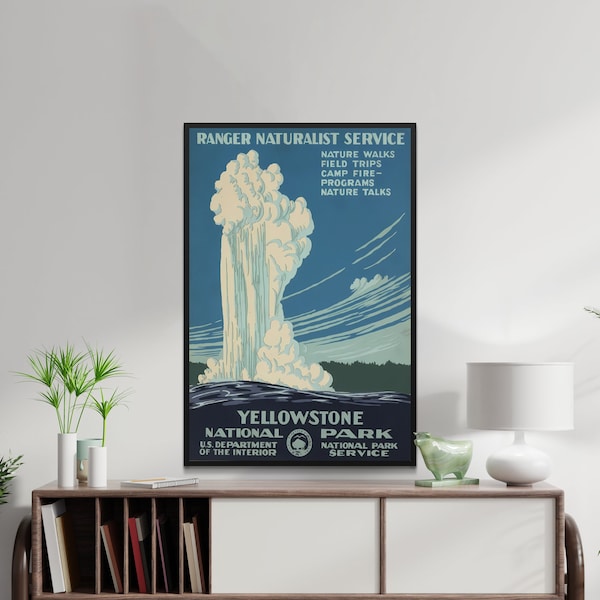 Retro Ranger National Park Poster - Etsy
