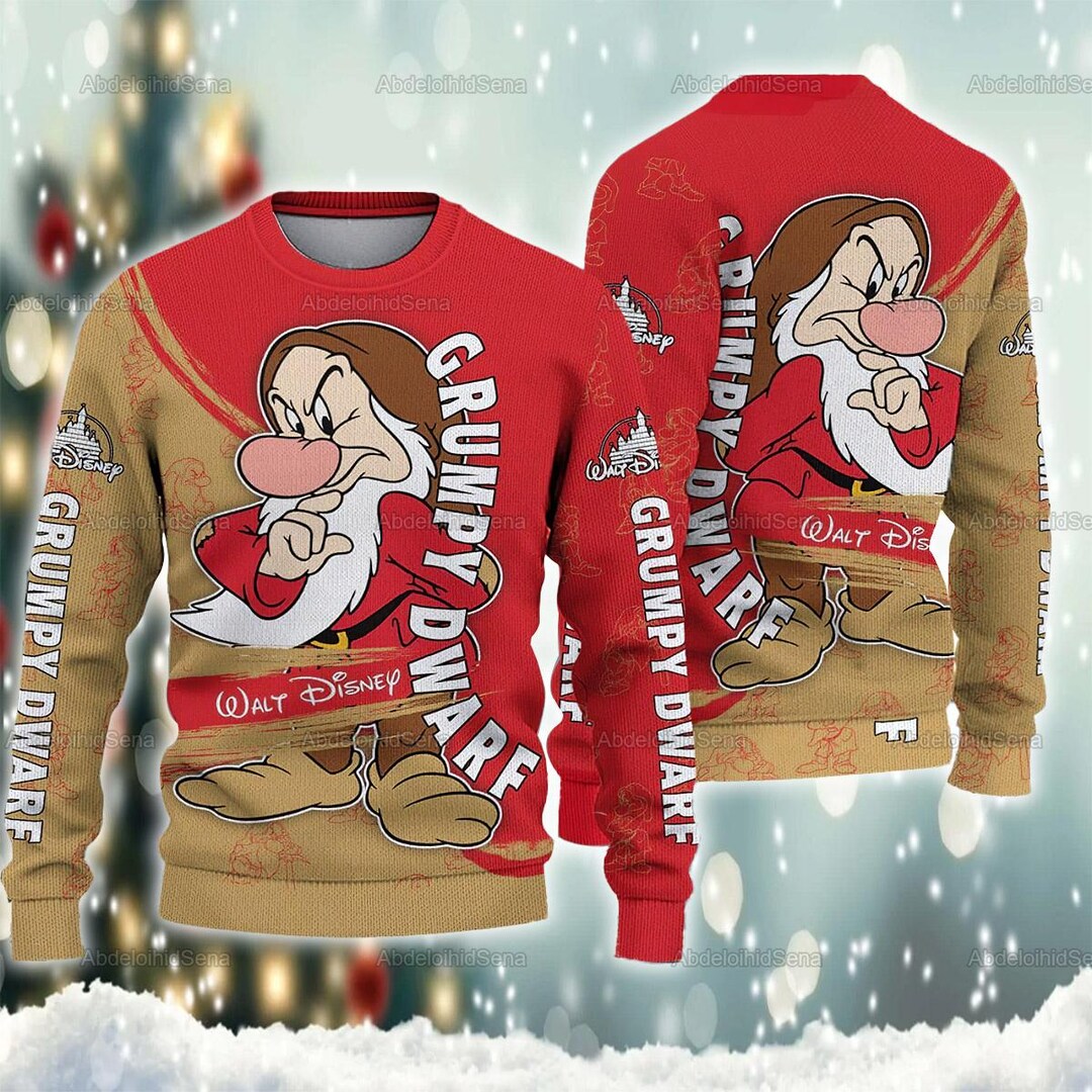 Grumpy Sweater, Disney Grumpy Ugly Sweater, Grumpy Seven Dwarfs ...