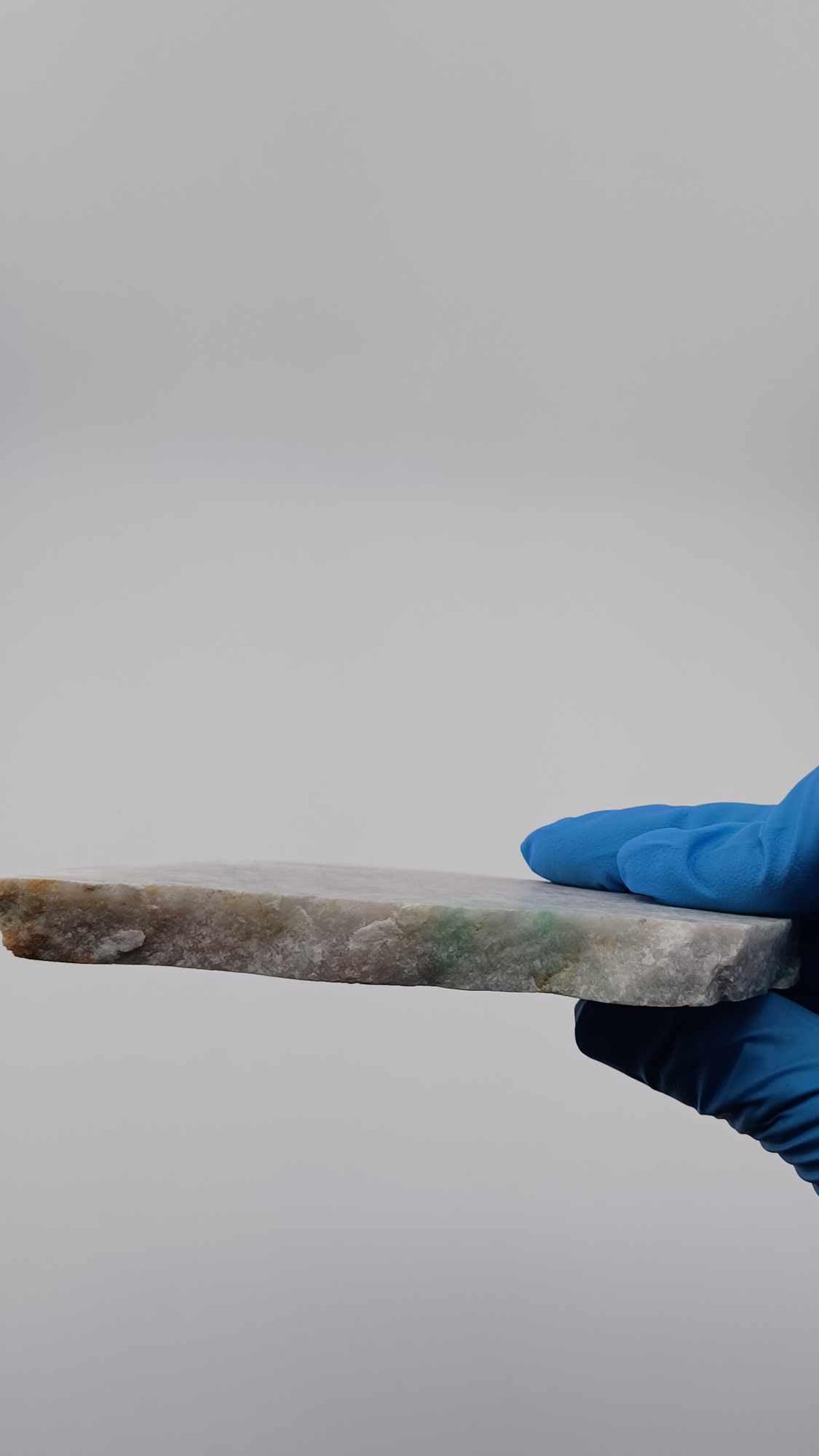 White & Green Jadeite Slab With Lavender Hue - 208g - Etsy