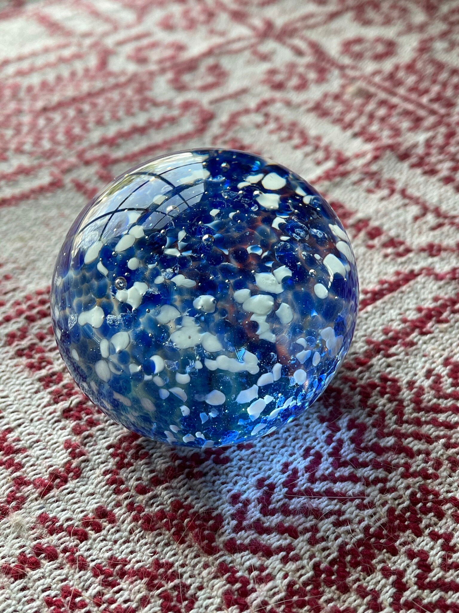 Small Vintage Blue and White Paperweight Mint Condition 1980s - Etsy