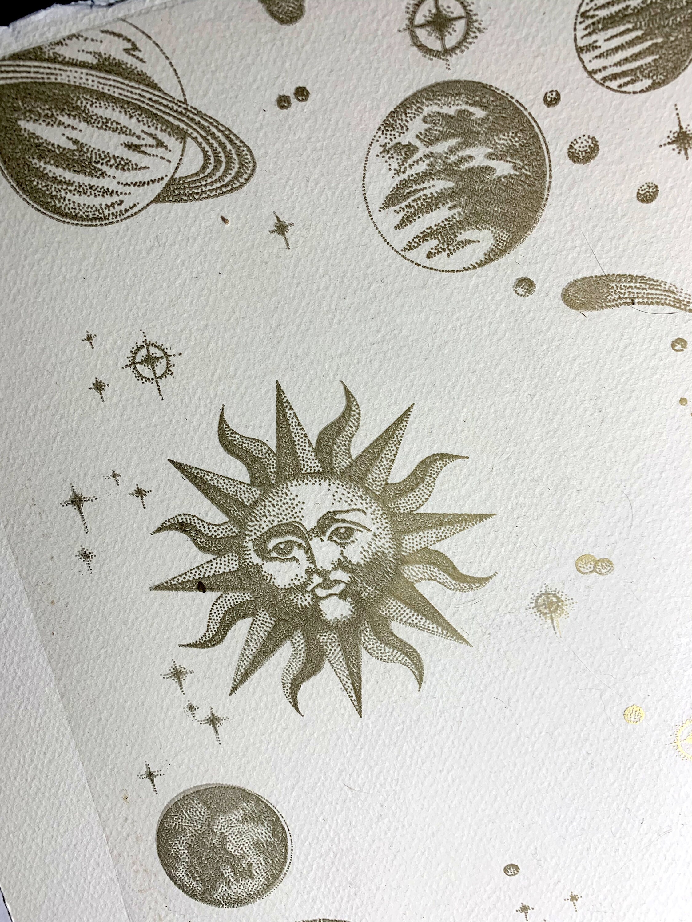 Vintage Late 80s Celestial Sun Moon Constellation and Stars - Etsy