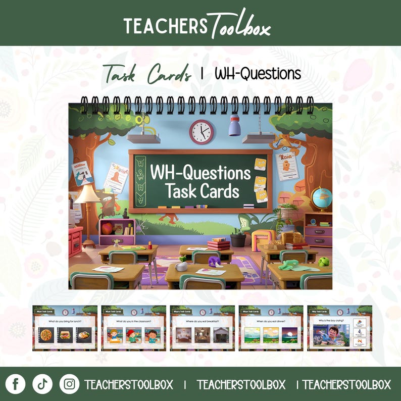 Wh-questions Task Cards - Etsy