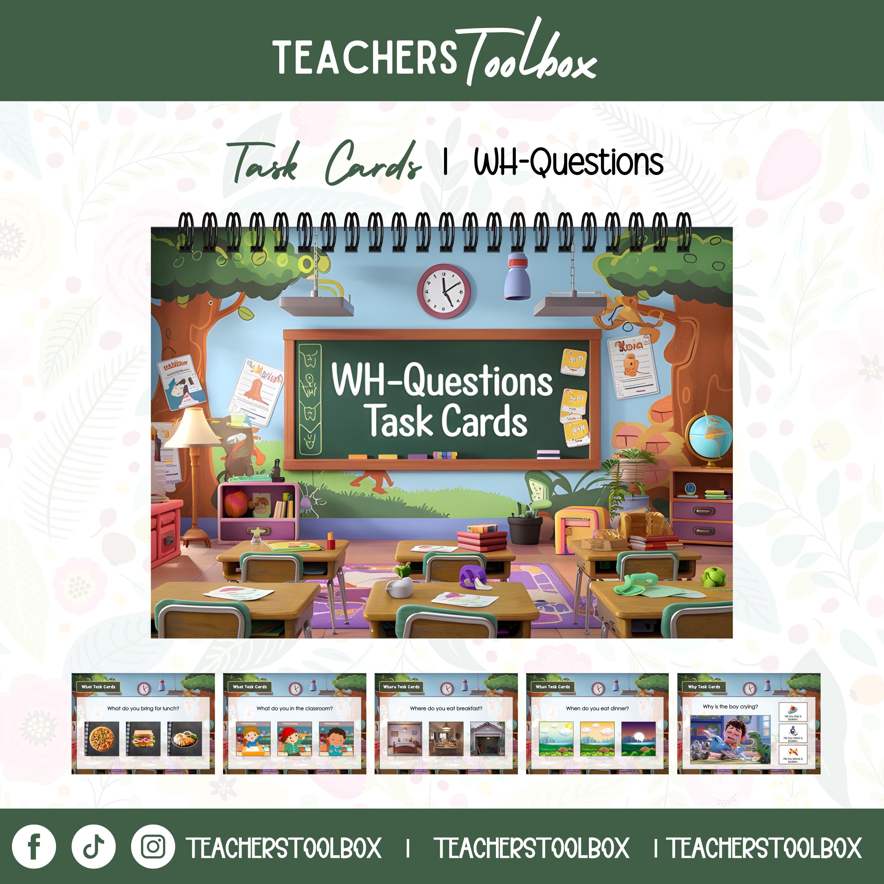 Wh-questions Task Cards - Etsy