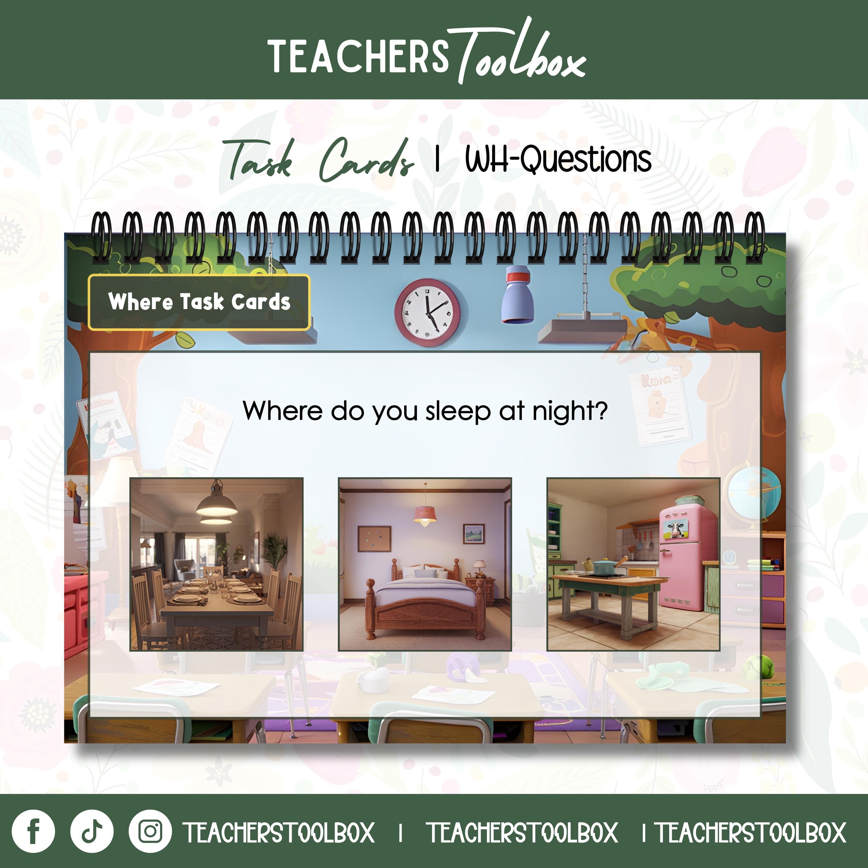 Wh-questions Task Cards - Etsy