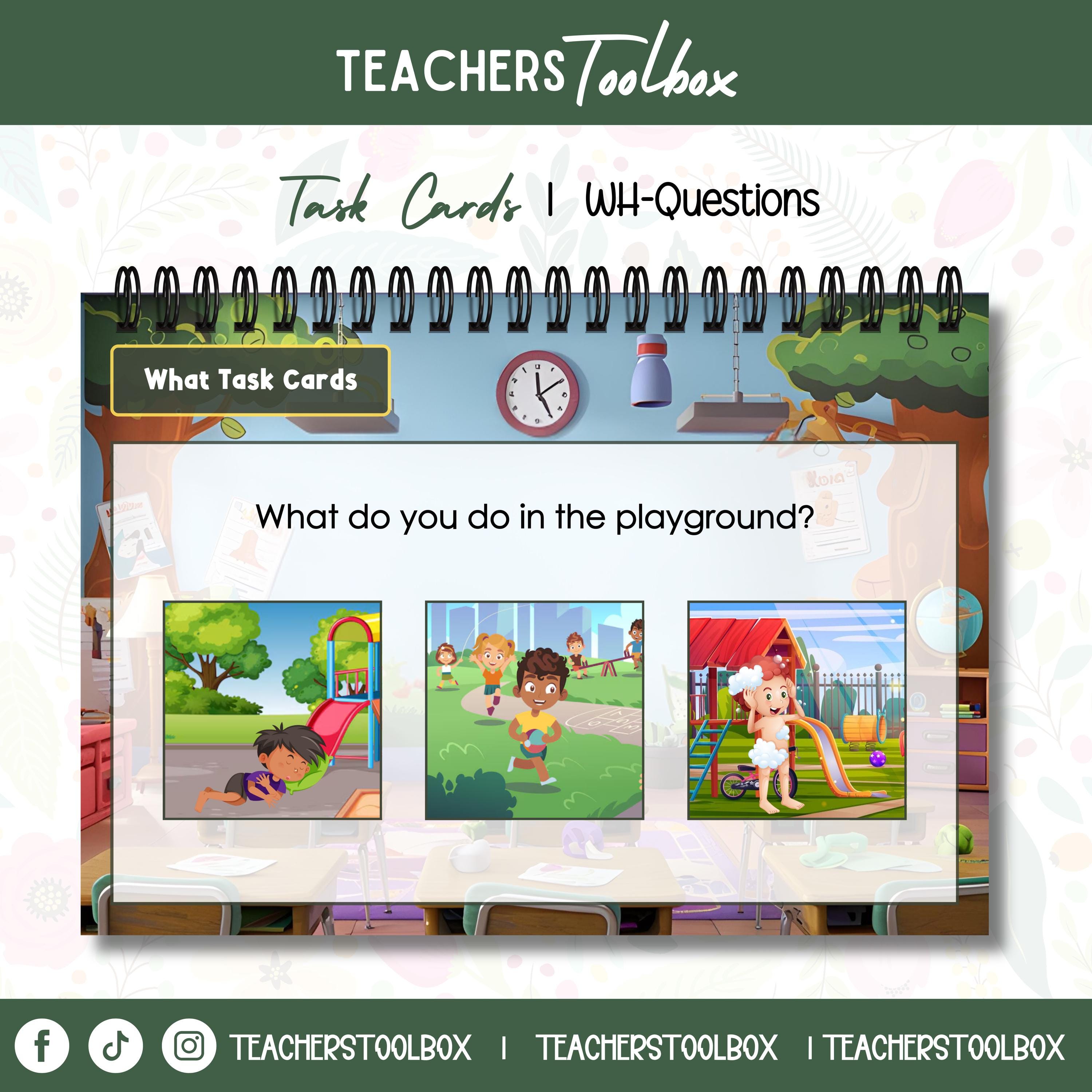 Wh-questions Task Cards - Etsy