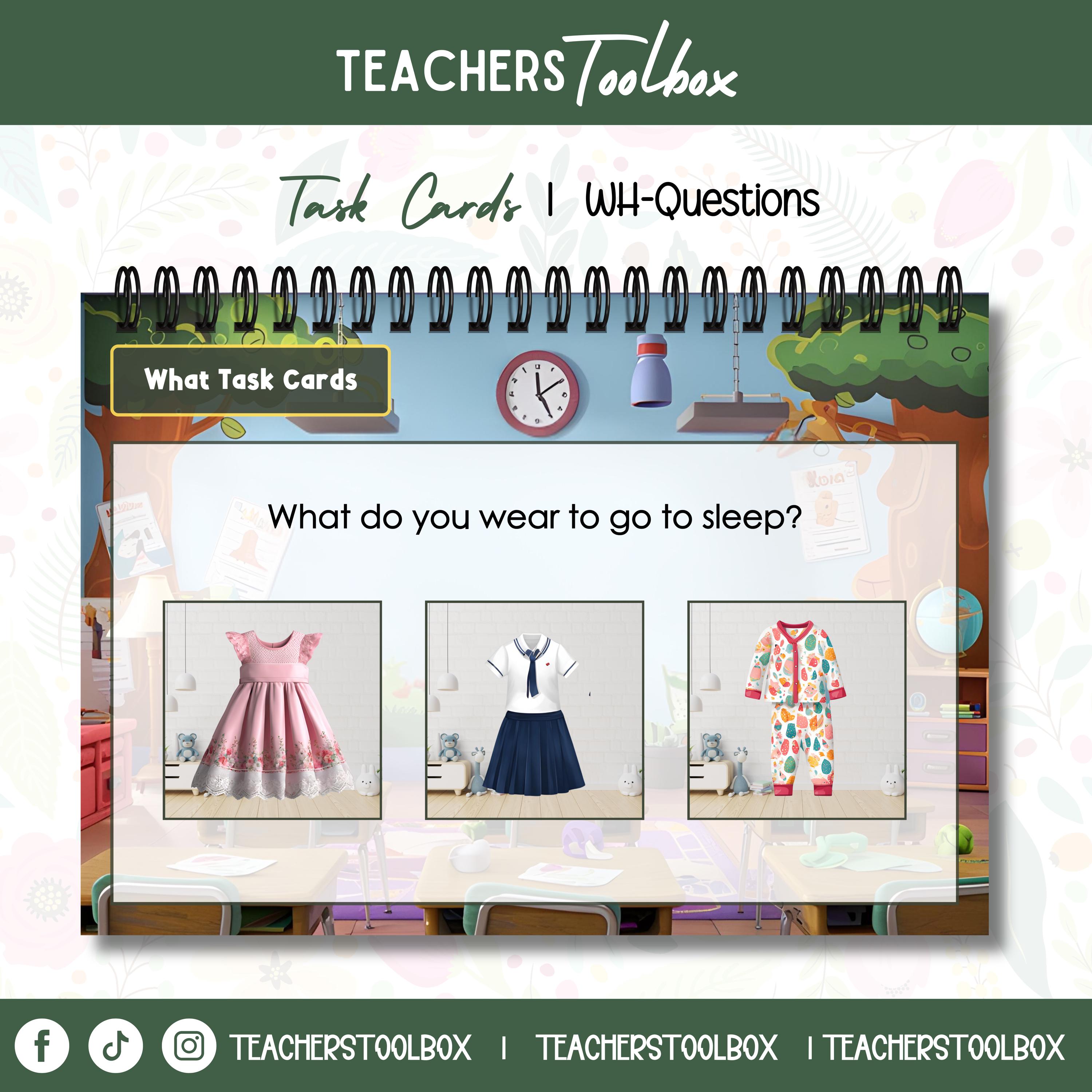 Wh-questions Task Cards - Etsy
