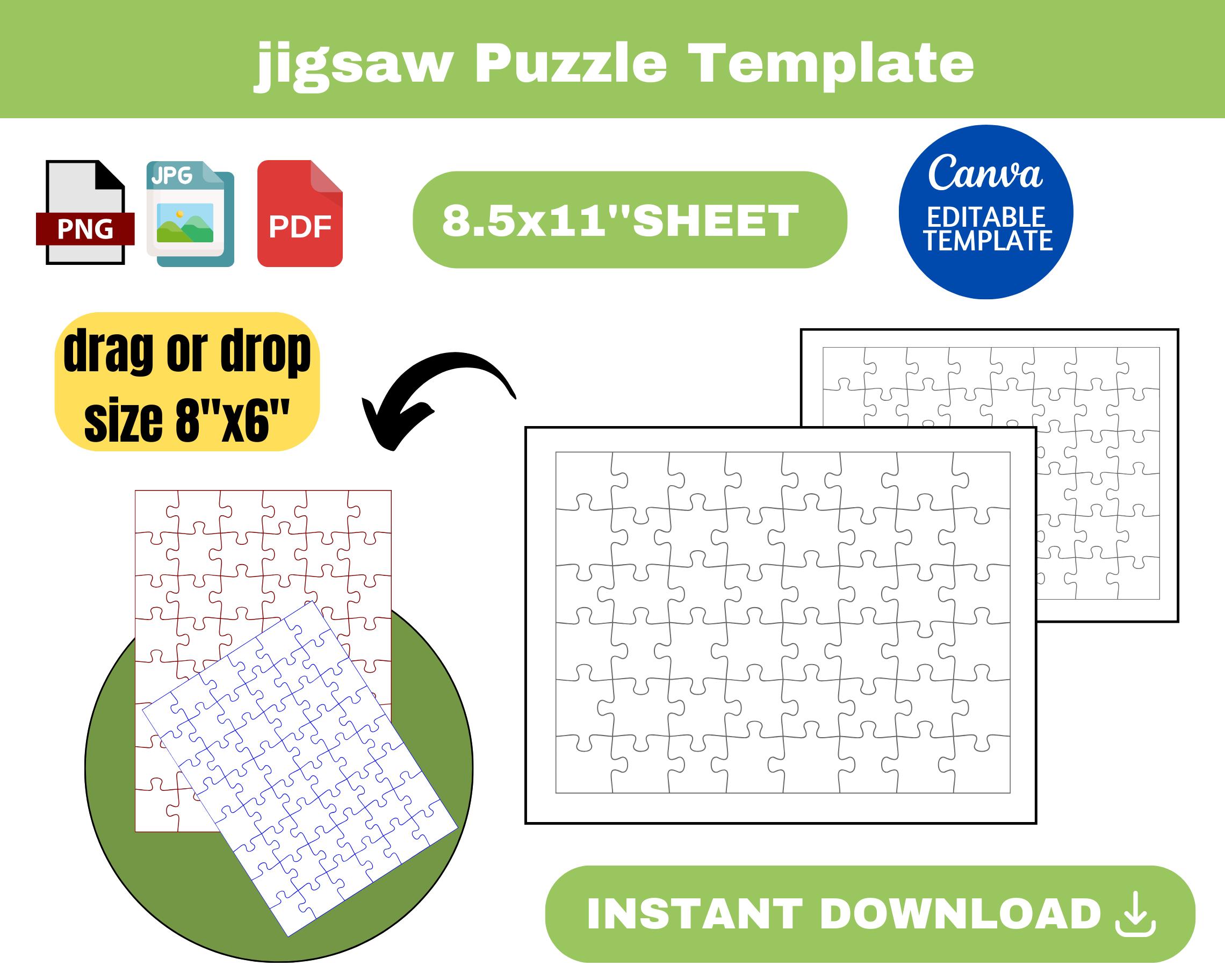 Jigsaw Puzzle Template, Jigsaw Puzzle SVG, Jigsaw Puzzle Svg, Puzzle ...
