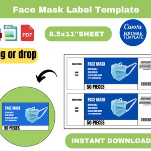 Face Mask Template, Face Mask Template SVG, Face Maks Sublimation ...