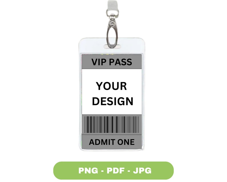 VIP Pass Template, VIP Party Pass Badge, Pass Blank Template, Name Card ...