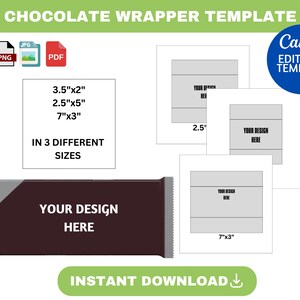 Chocolate Bar Wrapper Template, Candy Bar Wrapper, Wrapper Templates ...