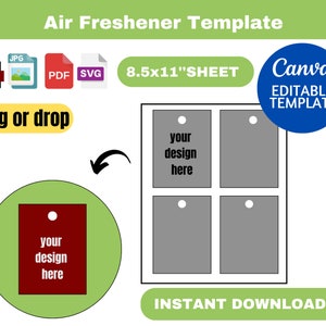 Air Freshener Template, Car Air Freshener Template , Air Freshener ...