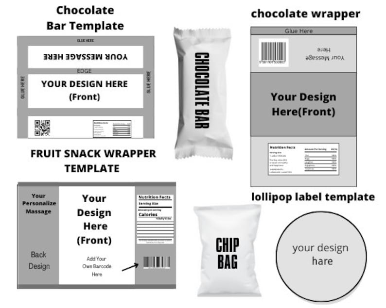 100+ Party Favor Template Bundle, Chip Bag Template, Party Favors ...