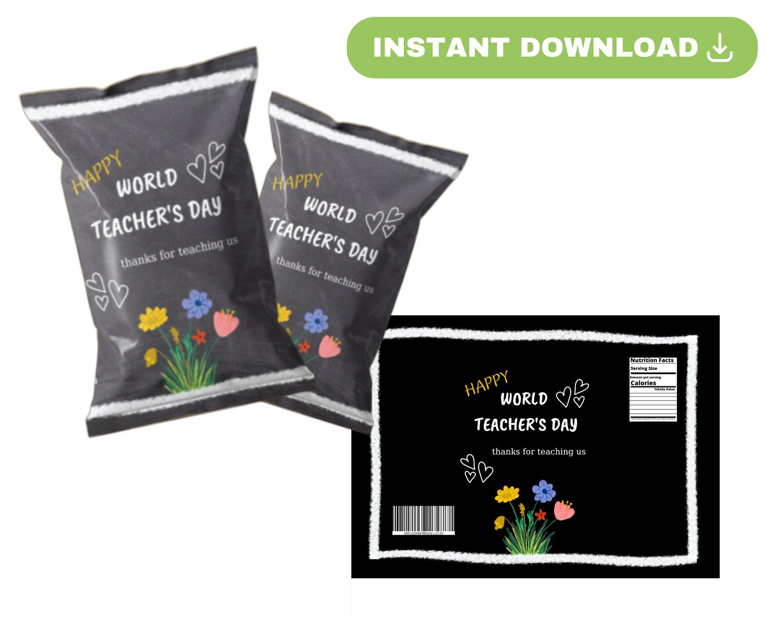 Chip Bag Template, Editable Chip Bags, Teacher Chip Bag Labels, Custom ...