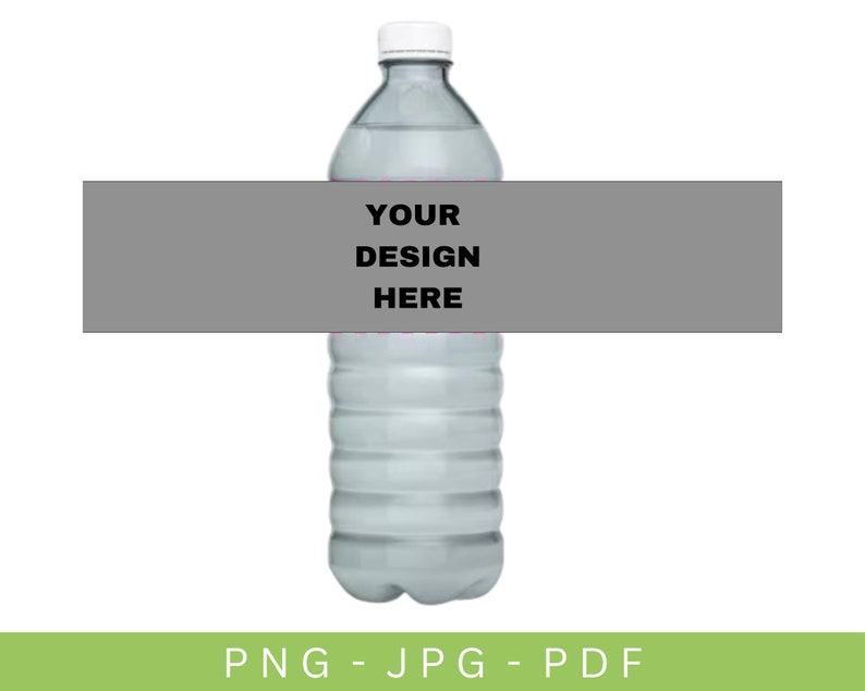 Water Bottle Labels Template, Water Bottle Template, Water Bottle Blank ...