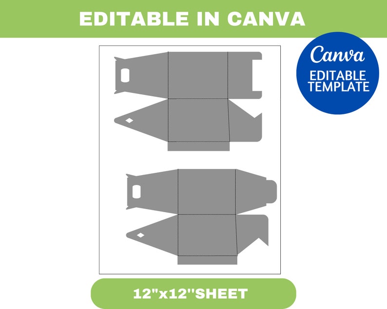 Gable Box Template, Gable Box SVG, Gift Box Svg, Party Favor Box ...