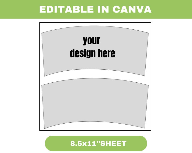 Cup Wrapper Template, Cup Wrapper SVG, Coffee Cup Sleeve Template, Cup ...