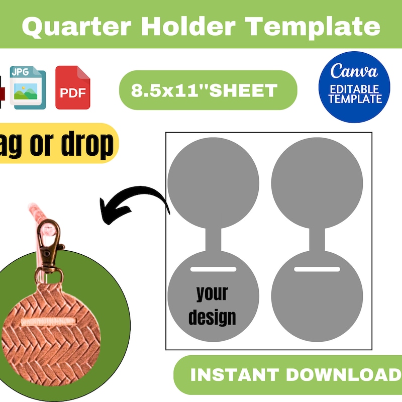 Round Coin Holder Keychain - Etsy