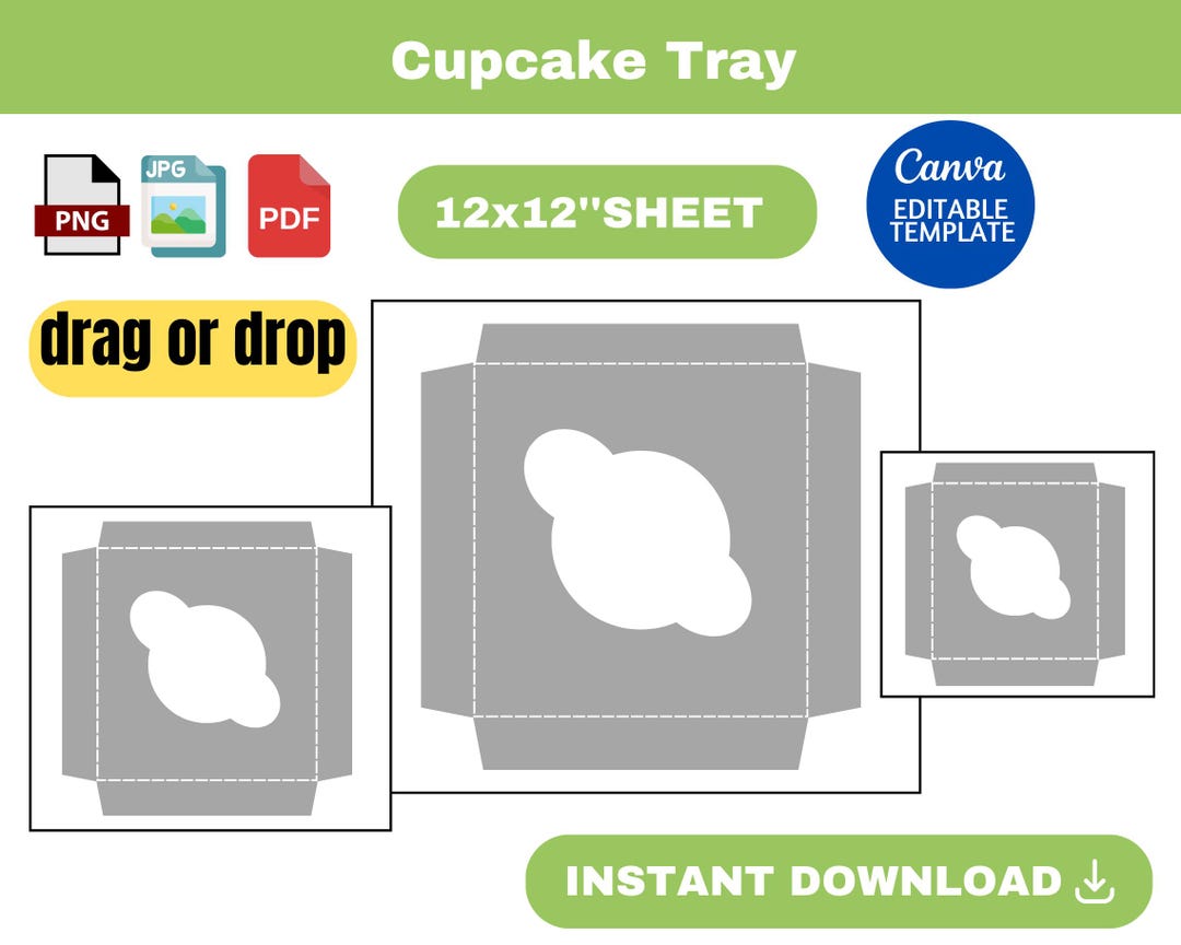 Cupcake Tray, Cupcake Tray SVG, Cupcake Tray Template, Cupcake Stand ...