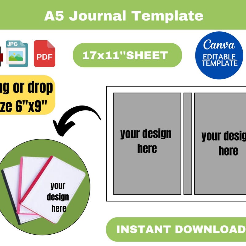 A5 Book Binding Templates - Etsy