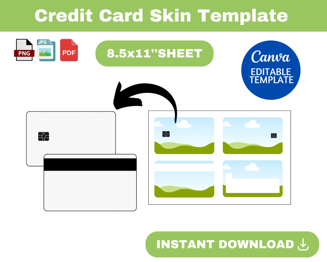 Credit Card Skin Template, Credit Card Skin Svg, Credit Card Template ...