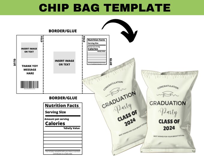 Chip Bag Template, Editable Chip Bags, Teacher Chip Bag Labels, Custom ...