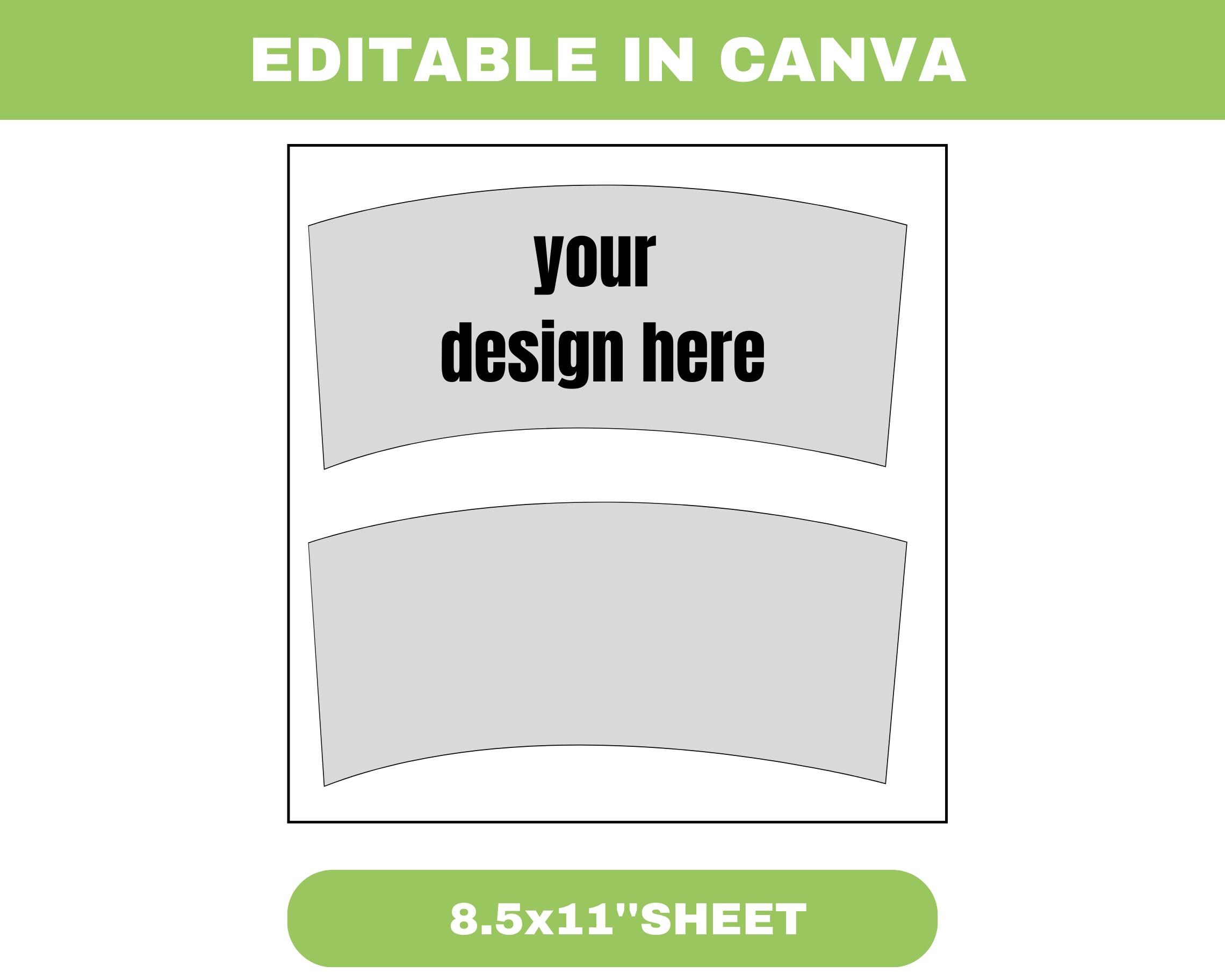 Cup Wrapper Template, Cup Wrapper SVG, Coffee Cup Sleeve Template, Cup ...