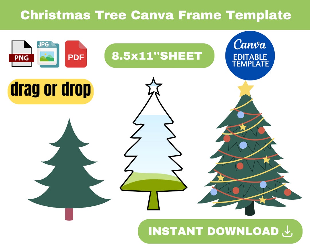 Christmas Tree, Canva Frame Template Christmas Tree ,canva Frame ...