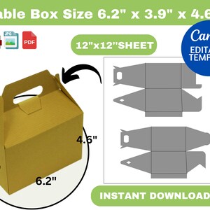 Gable Box Template, Gable Box SVG, Gift Box Svg, Party Favor Box ...