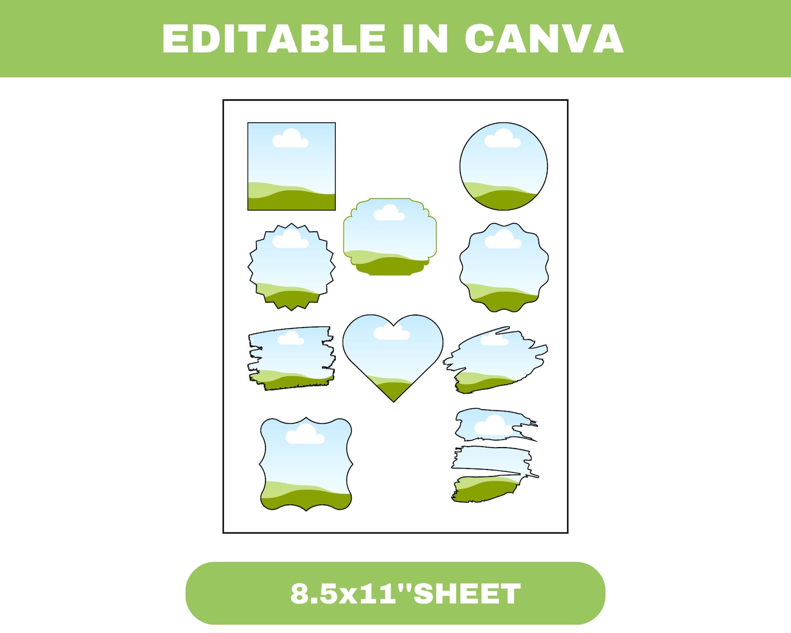 Canva Frames Templates, Canva Frames Templates Bundle SVG, Photo Frames ...