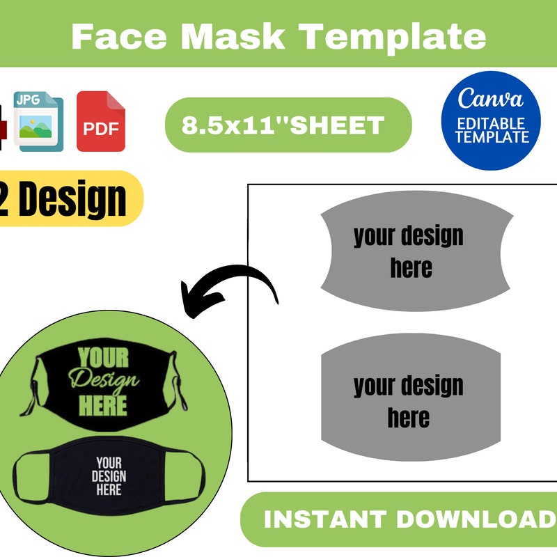 Mask Template - Etsy