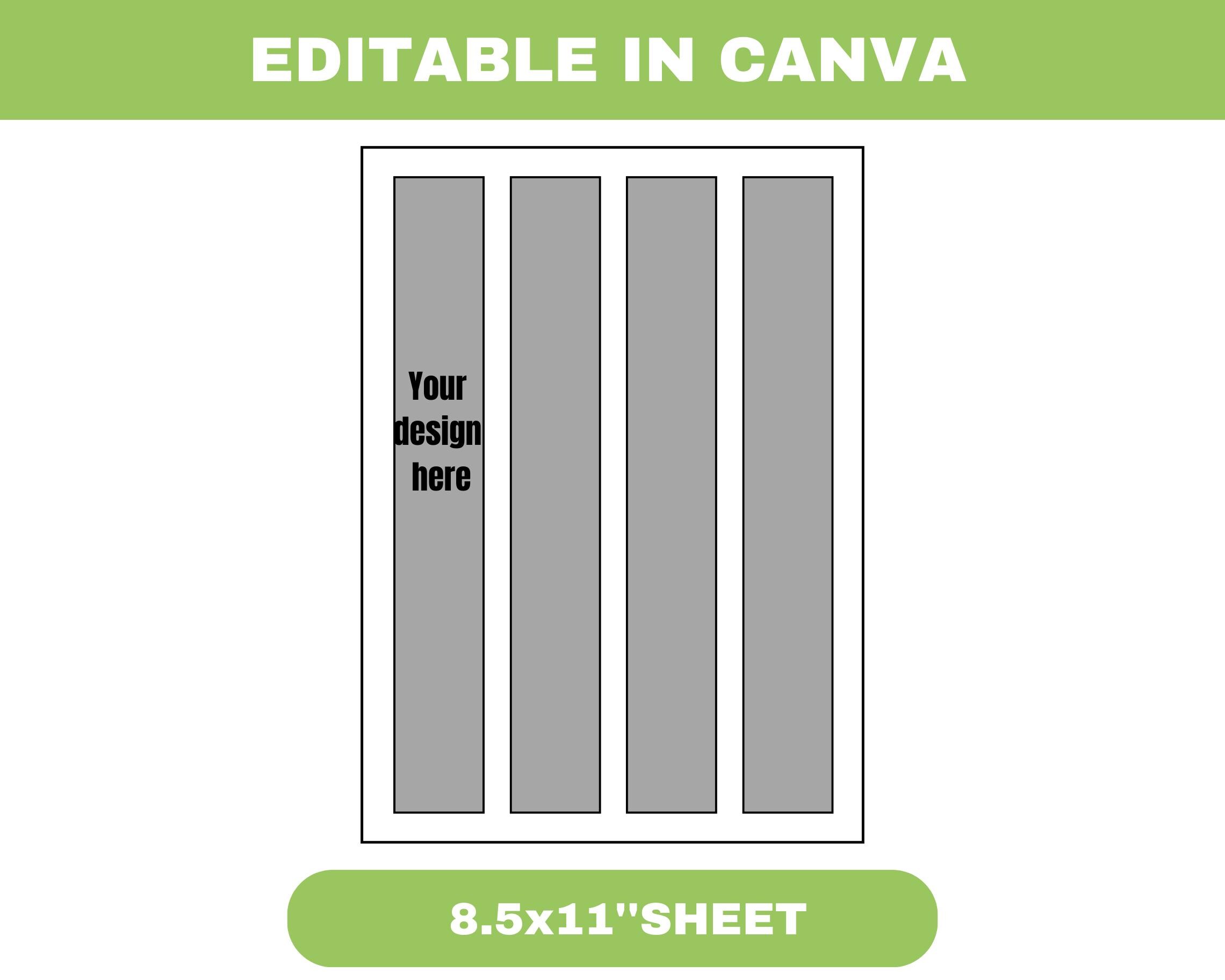 Book Spine Template, Book Spine SVG, Book Spine, Wrapper, Label, Canva ...