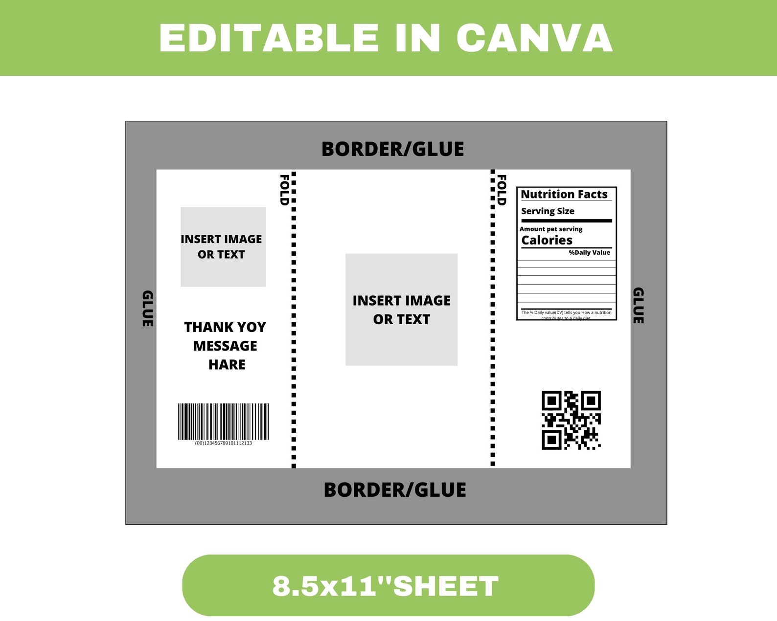 Chip Bag Template, Blank Chip Bag, Custom Chip Bag Label, DIY Chip Bag ...