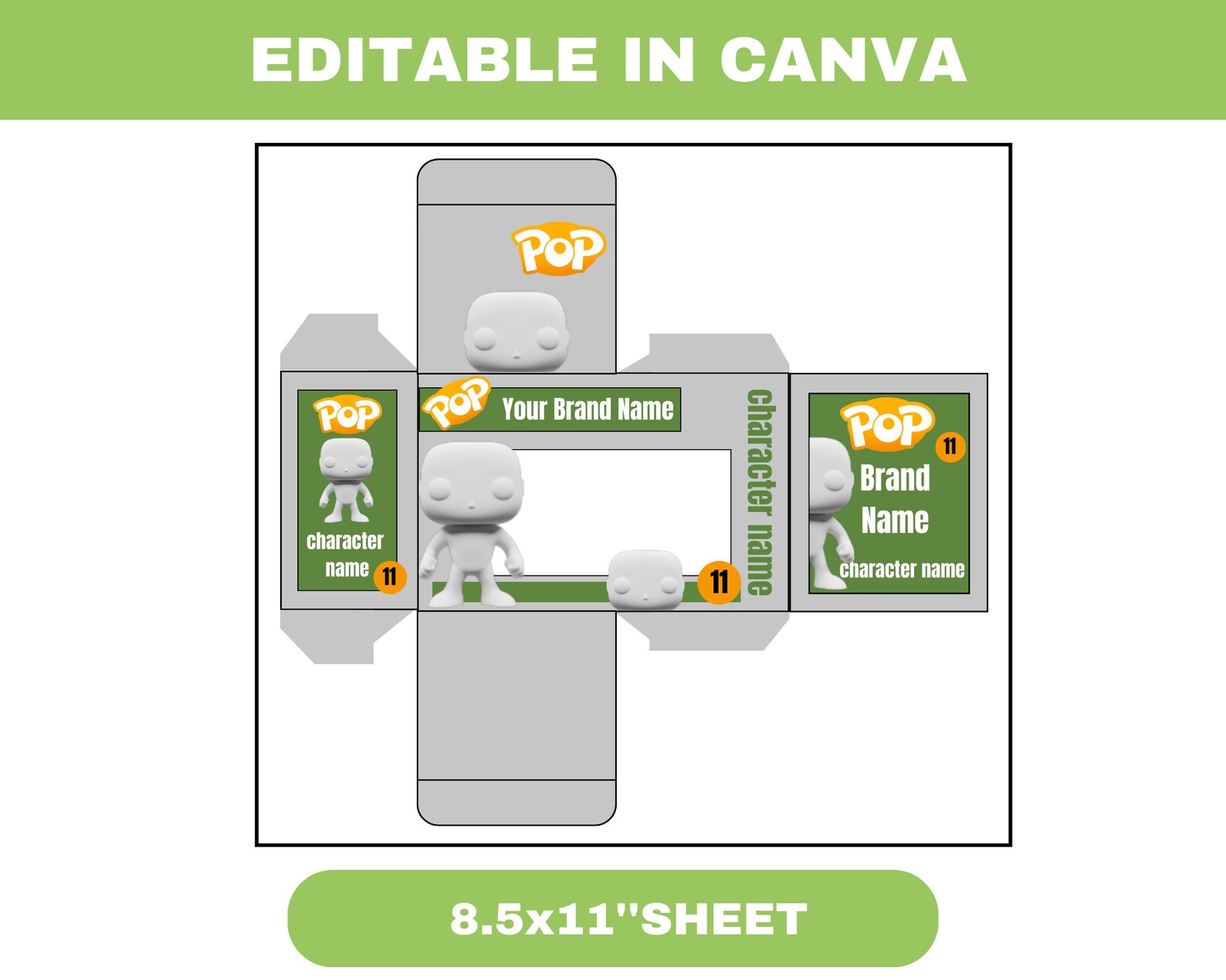 Funko POP Template, POP Display, Box Template Svg, Customized Box, DIY ...