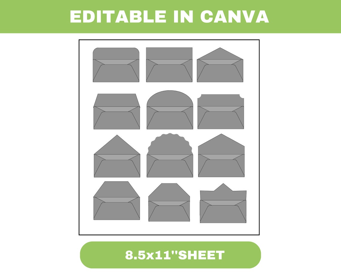 Envelope Template Bundle, Money Envelope Blank Template, Wedding Gift ...