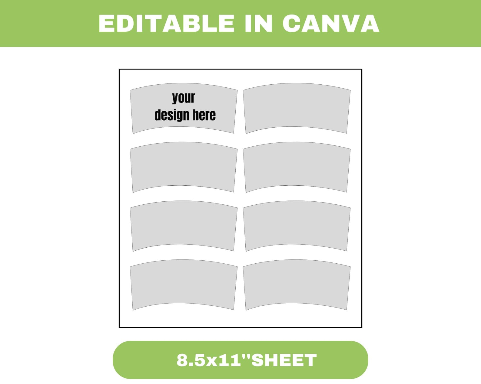 Cup Wrapper Template, Cup Wrapper SVG, Coffee Cup Sleeve Template, Cup ...