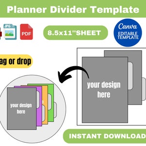 Planner Divider Template, Planner Divider Template SVG, Dividers ...