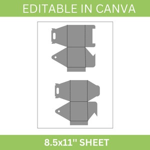 Gable Box Template, Gable Box Svg, Party Favor Box, Box Template Svg ...