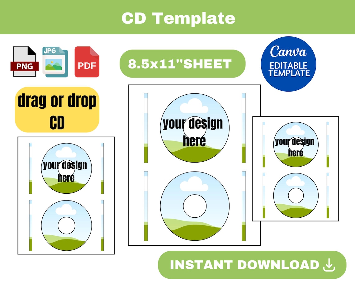 CD Template, SVG, Label, DVD Label Template, Cricut Label, Dvd Label ...