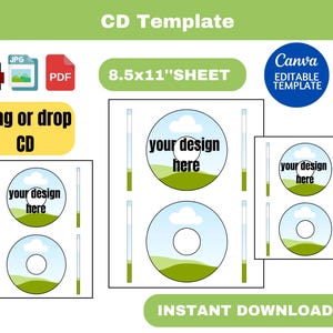 CD Template, SVG, Label, DVD Label Template, Cricut Label, Dvd Label ...