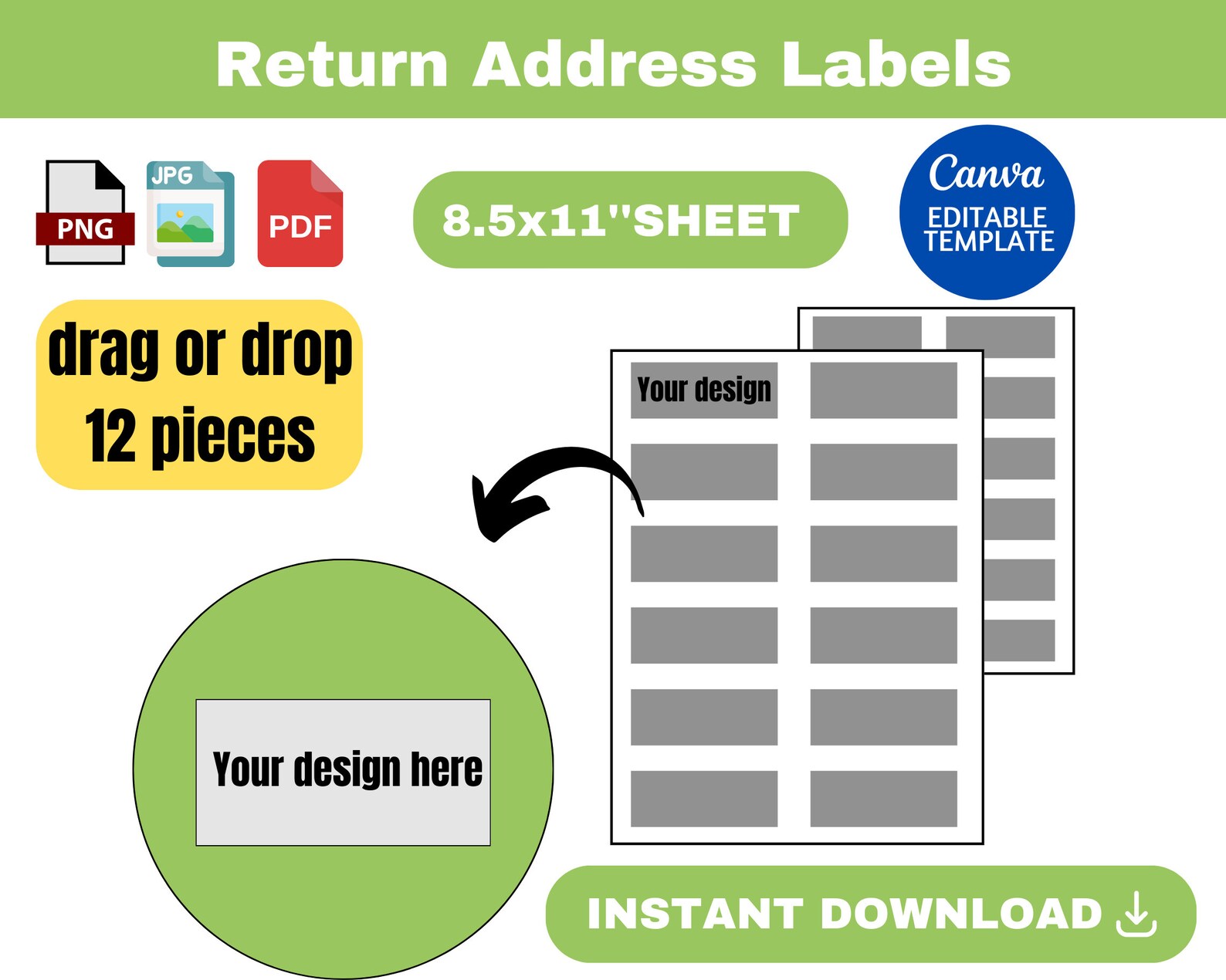 Return Address Labels, Return Address Label SVG, Custom Address Labels ...