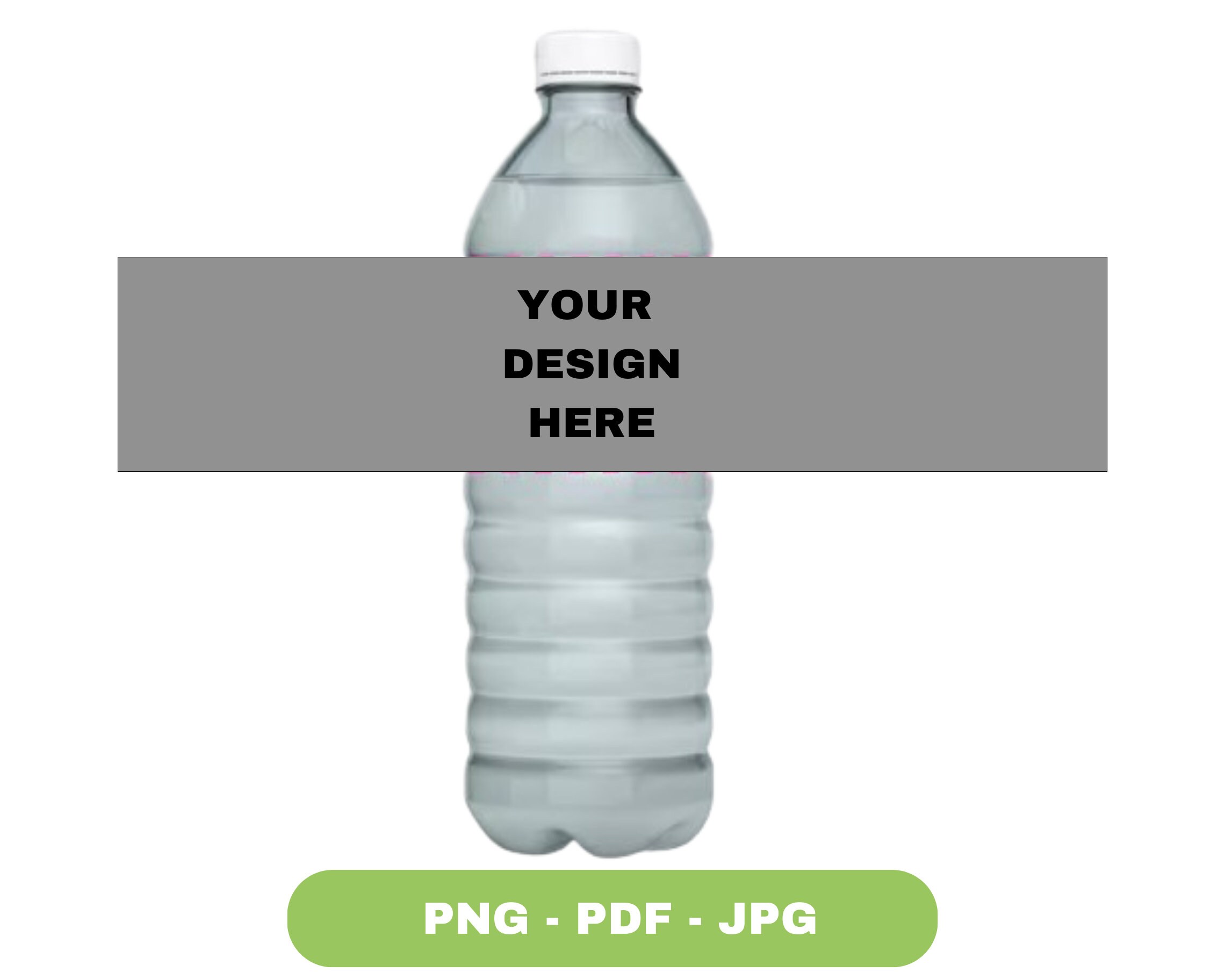 16oz Water Bottle Labels, Water Bottle Label Template, Custom Water ...