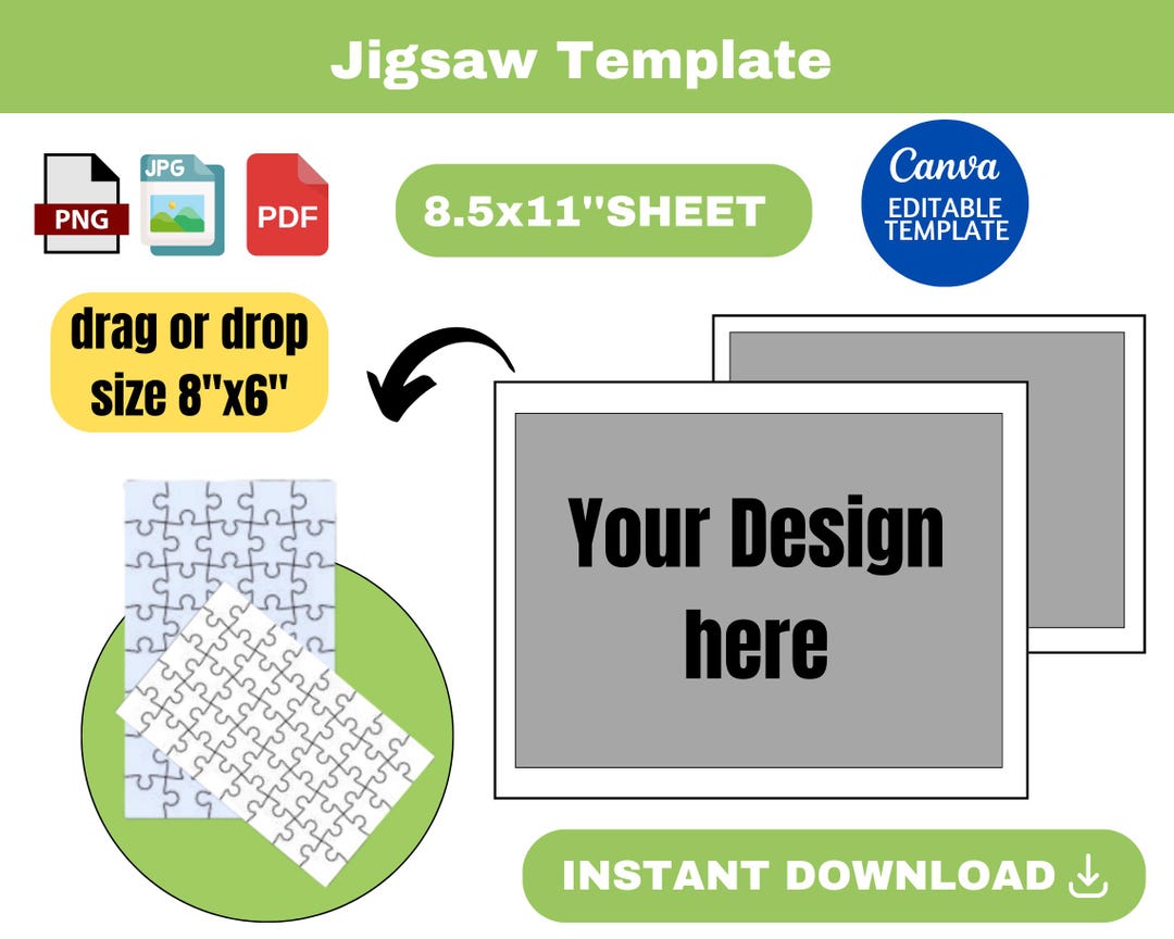 Jigsaw Template, Jigsaw Template SVG, Label, Wrapper, Jigsaw ...