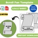 Scroll Fan Template, Scroll Fan Template SVG, Celebration Scroll Fan ...