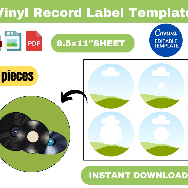 Vinyl Record Labels - Etsy