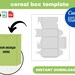 Cereal Box Template, Cereal Box Svg, DIY Cereal Packaging Template ...
