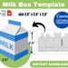 Milk Box Template, Milk Box SVG, Milk Carton Template, Box Template ...