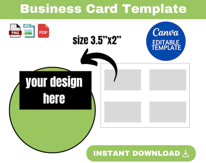 Business Card Template SVG, PDF, Png, Dxf, Blank Template, Blank Label ...